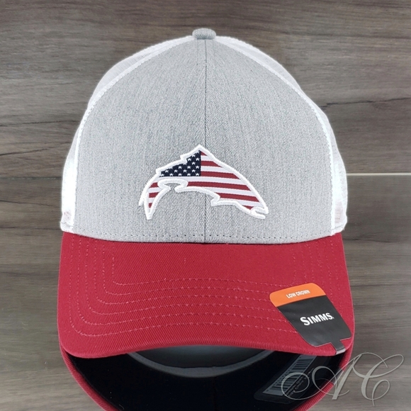 Simms | Accessories | Simms Hat Cap Snap Back Heather Grey Usa Catch ...
